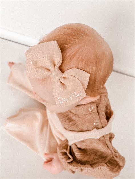 Personalised Emma Bow Beige Ryla And Co