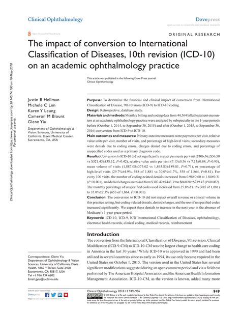 Pdf The Impact Of Conversion To International Classification Of