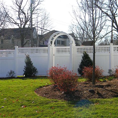 High Qualityvinyl Fencing PVC Semi Privacy Lattice Top House Fencing