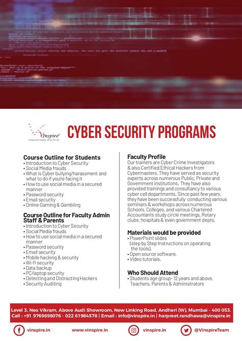 Cyber Security Programs