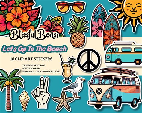 Summer Digital Paper Summer Clip Art Summer Scrapbooking Bundle Beach