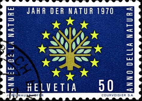 02 10 2020 Divnoe Stavropol Krai Russia The Postage Stamp Switzerland
