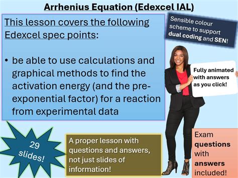 Arrhenius Equation Activation Energy Calculations Click For Video Preview Teaching Resources