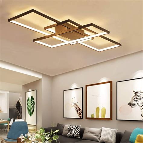Rectangular Led Ceiling Light Fixtures Glowlings 3 Light Farmhouse