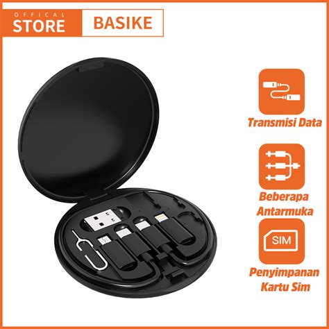 Jual BASIKE 5 In 1 Kotak Kabel Data Charger IPhone Fast Charging 60W Type C To Lightning Type C
