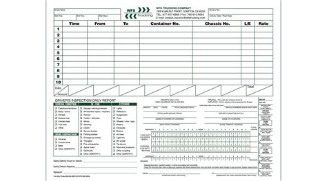 Trip Sheet Manifest And Truck Drivers Log