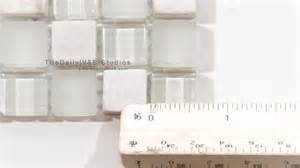 Small Square Marble And Glass Mosaic White Mix Tiledaily