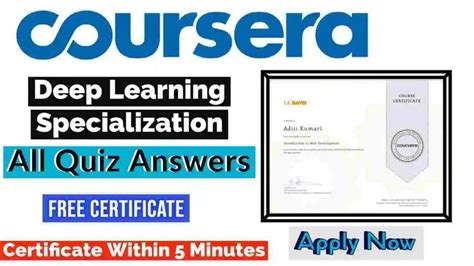 Deep Learning Specialization Coursera Quiz Answers 2022 Quizzes And Answers Learning Methods