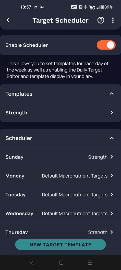 Issue Target Templates Not Working — Welcome To The Cronometer Community