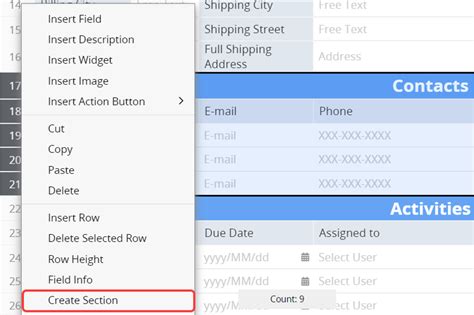 Sheet Sections