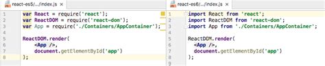 Comparing React With Es5 Vs React With Es6