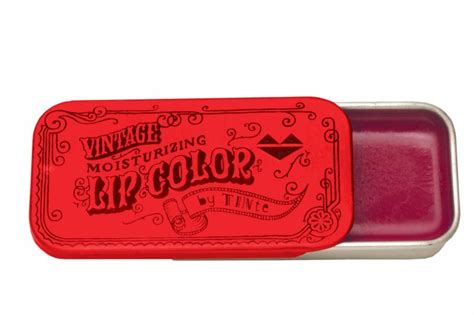 Flavored Gloss Lip Balm Packed Vintage Slider Tin Tinte Cosmetics