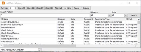 New Feature List Running Vis To Be Aborted On Quitclose Ni Community