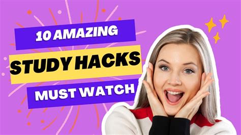 10 Amazing Study Hacks For Students Study Tips And Tricks Youtube