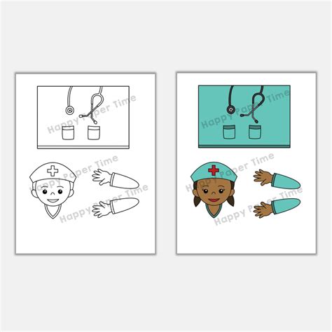 Nurse Toilet Paper Roll Craft Printable Career Day Community Helper