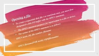 File Handling In Qbasic Ppt