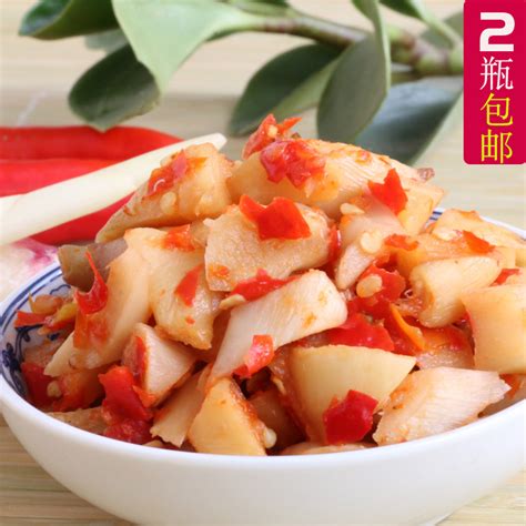 仔姜嫩姜2瓶包邮1瓶173g湖南特产腌制姜醋泡速食下饭菜罐咸菜生姜虎窝淘