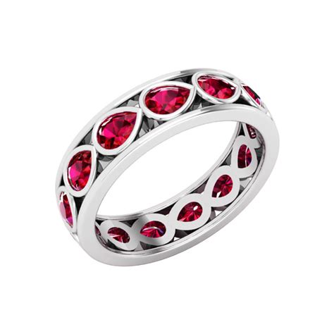Pear Cut Ruby Eternity Ring Temple And Grace Nz