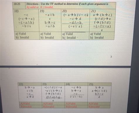 18 25 Directions Use The Tf Method To Determine If