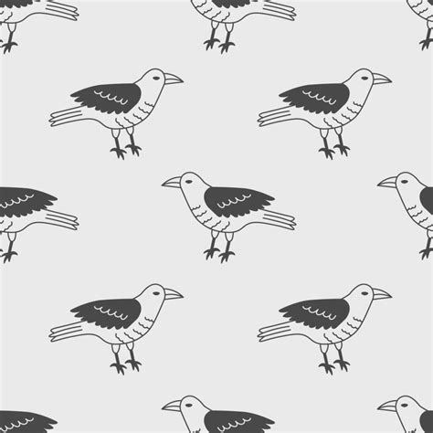 Raven Seamless Pattern 54986379 Vector Art At Vecteezy