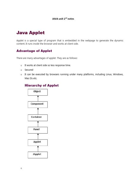 Java Second Unit Notes Pdf Class Computer Programming Method Computer Programming