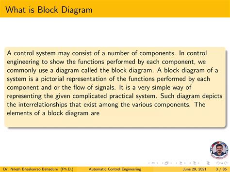 Control System Block Diagram PDF