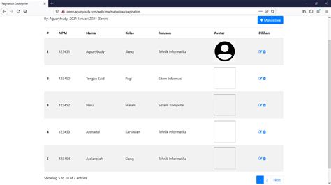 Cara Membuat Pagination Pada Codeigniter 3