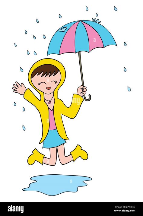 Umbrella Cartoon Illustration Stock Vector Images Alamy