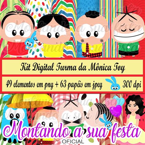 Kit Digital Turma Da Mônica Toy Elo7 Produtos Especiais