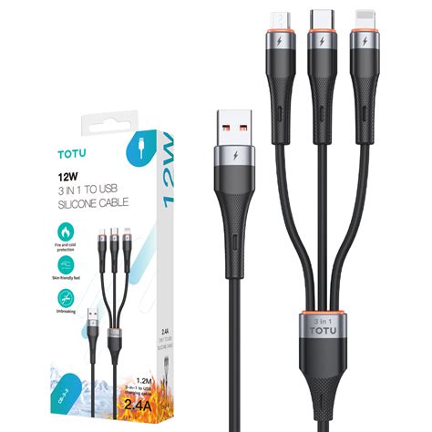 Totu 拓途 一分三 Lightning安卓microusbtypec充電線 Cb 2系列 30cm