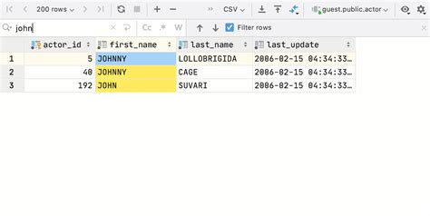 filter datagrip