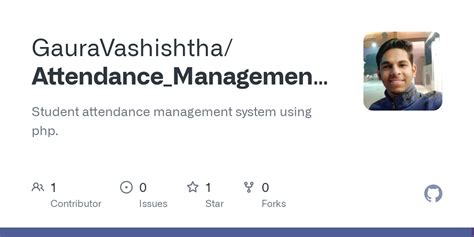 Github Gauravashishtha Attendance Management System Using Php Student Attendance Management