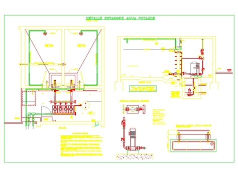 Bassin Deau Potable Dans Autocad Téléchargement Cad 290 Kb