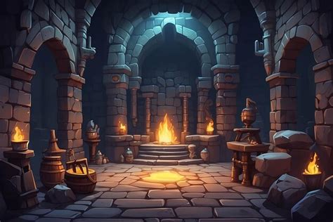 Premium Photo Dungeon Crawler Game Illustration Mockup