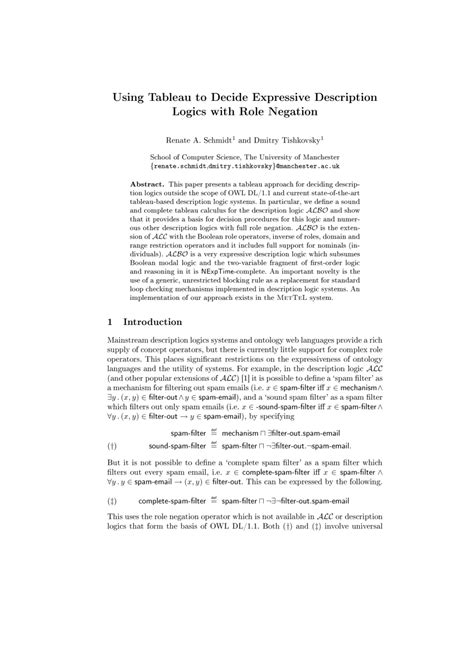 pdf using tableau to decide expressive description logics with role