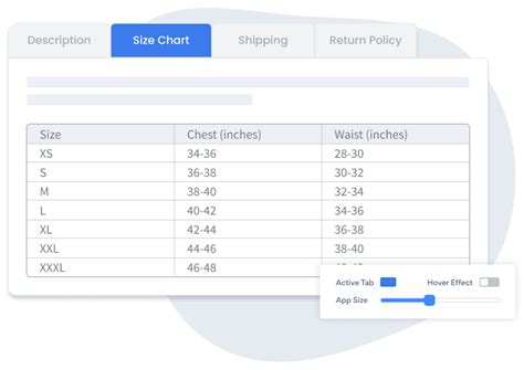 Gratis Size Chart Tabs La Aplicación Mejor Calificada Size Chart Tabs