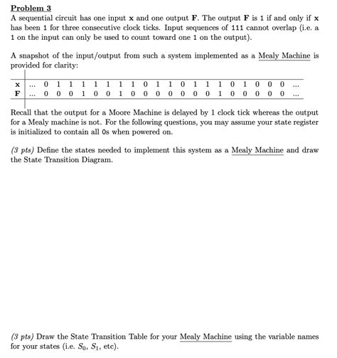 Solved Problem 3 A Sequential Circuit Has One Input X And Chegg Com