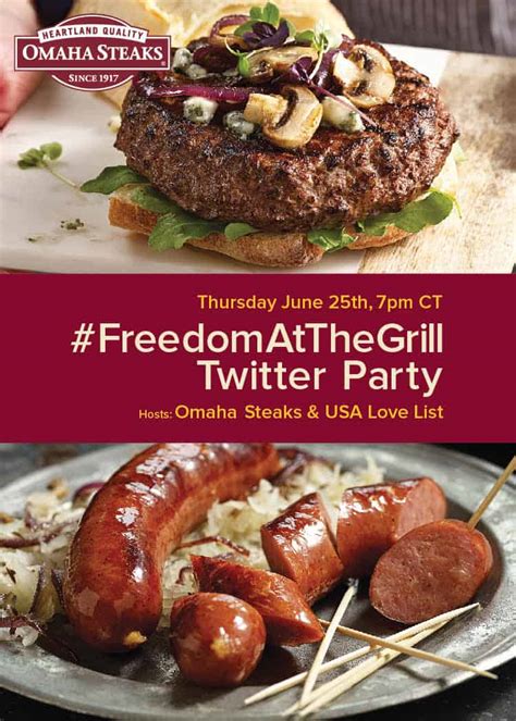 Join Us For A Twitter Party With Omaha Steaks Freedomatthegrill • Usa