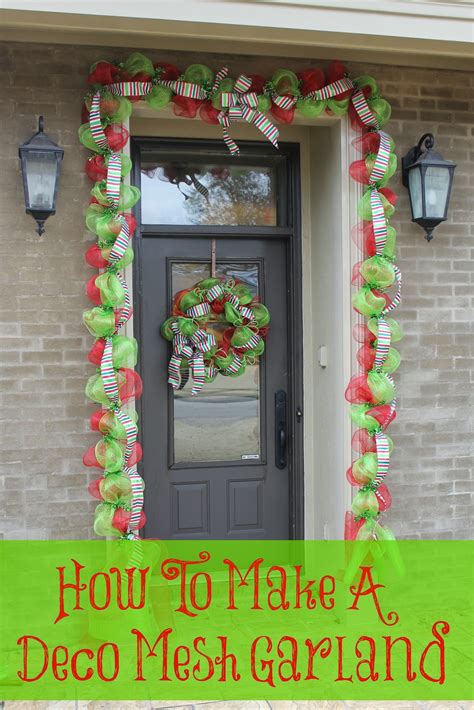 How To Make Christmas Garland With Deco Mesh At Patrick Drago Blog
