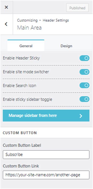 How To Configure Your Main Header Area In Your Site Azure Docs