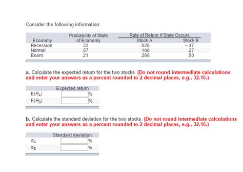 Solved Consider The Following Information Calculate The