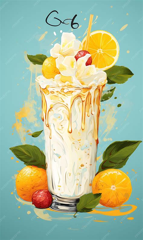 Premium Photo Design Of Lassi Drink Poster With Yogurt And Mango Slices Fresh And Tr India