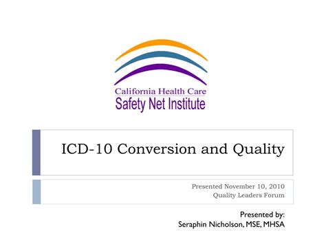 Ppt Icd 10 Conversion And Quality Powerpoint Presentation Free Download Id 2363281