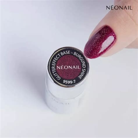 Neonail Baza Hybrydowa Glitter Effect Base Burgund Shine Ml Stylovepazurki Pl Paznokcie
