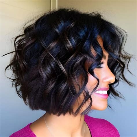 Turn Curls Into A Shaggy Bob Masterpiece Short Layered Wavy Hairstyles