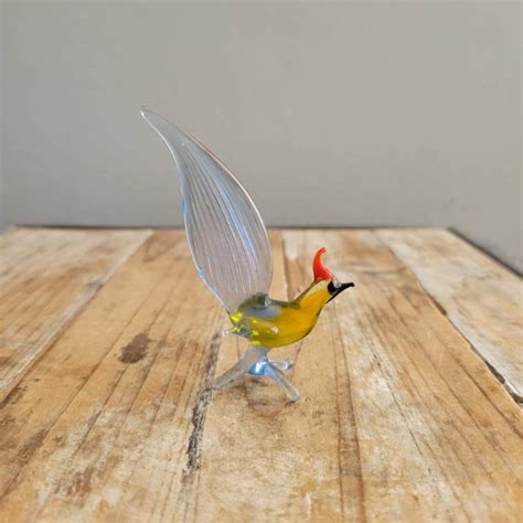 Blown Glass Bird Etsy