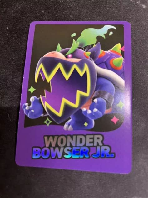 Wonder Bowser Jr Foil Super Mario Bros Wonder Trading Card Exclusive