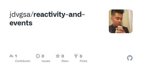 Github Jdvgsareactivity And Events