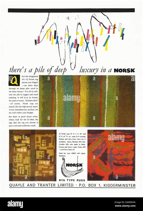 A S Advert For Stylish Modern Norwegian Q Norsk Rugs The Advert