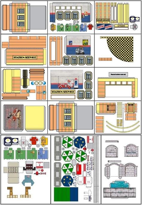 Papermau Tubeville Armand Garage Paper Model In 143 Scale By Camille Paper Models Free